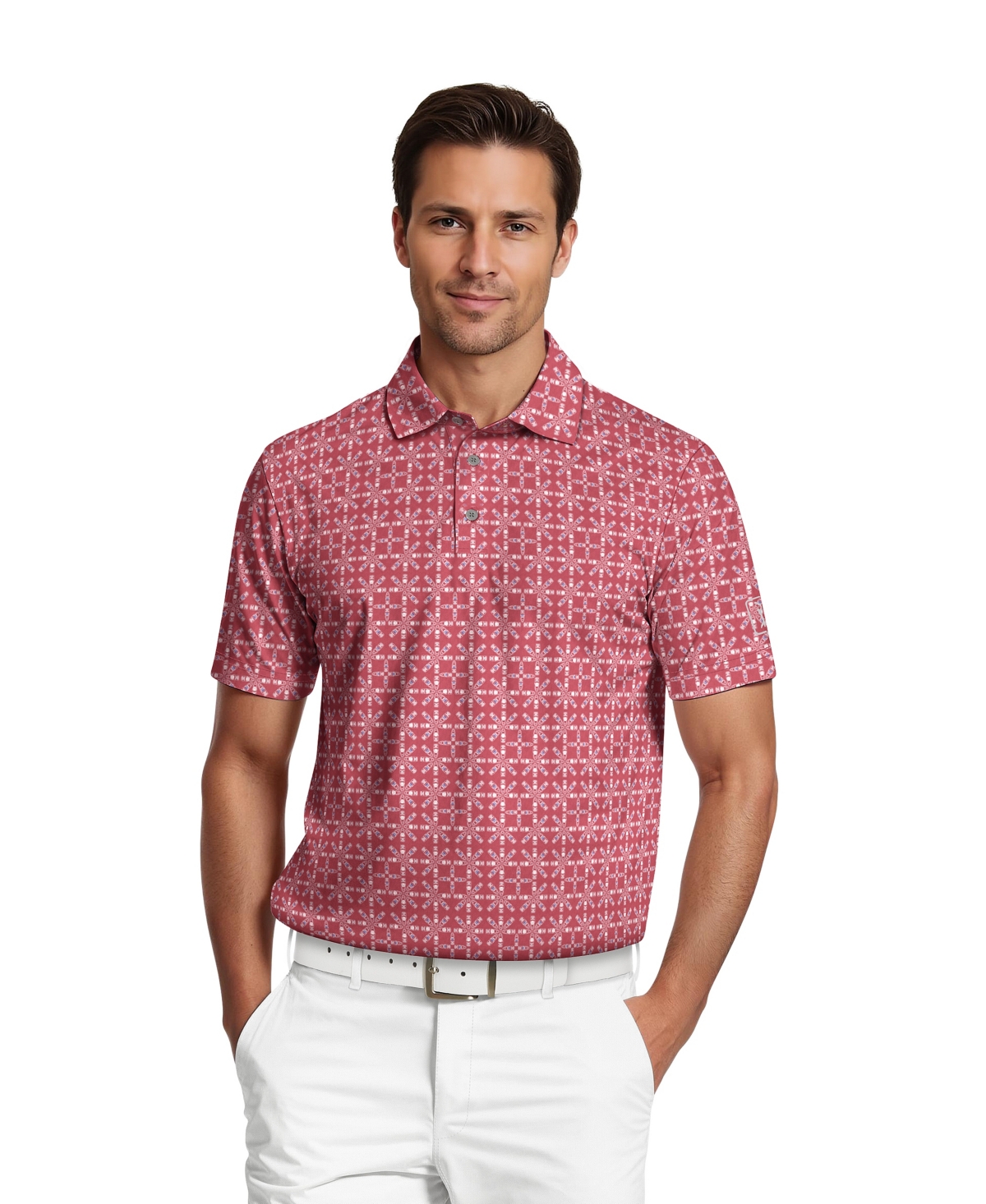 Click here for Pga Tour Mens Layered Boat Print Short-Sleeve Golf... prices