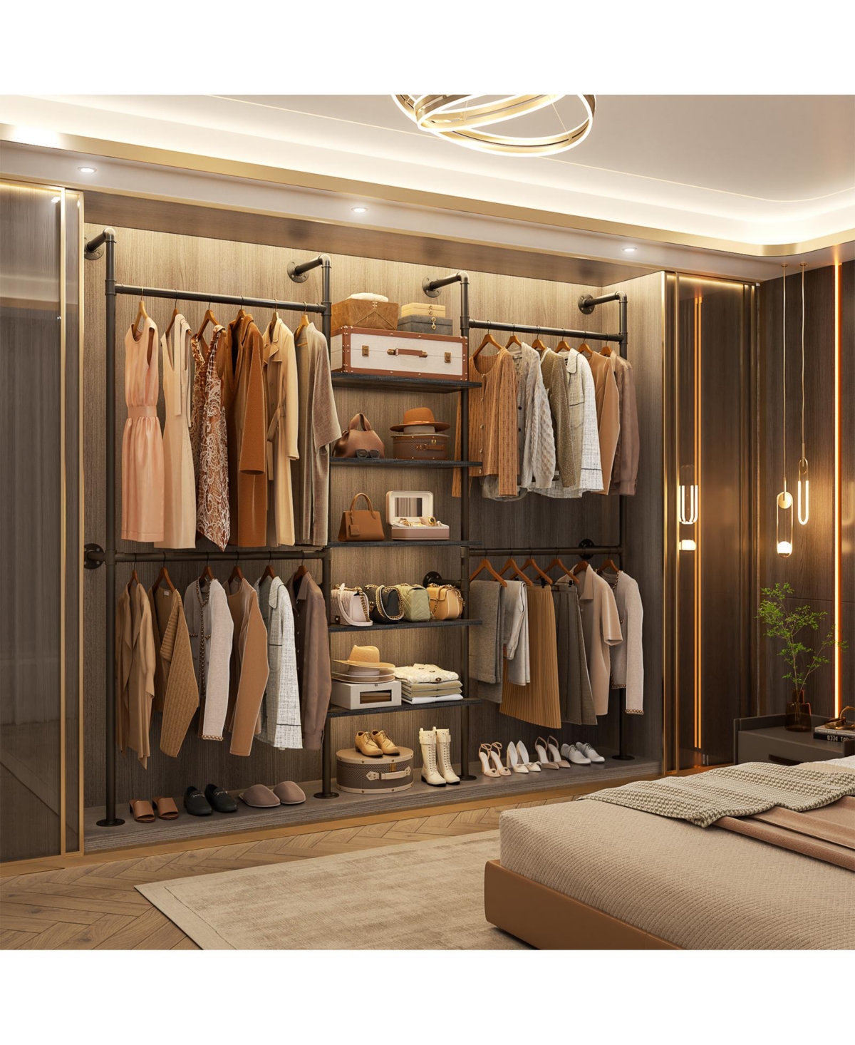 Click here for Aheaplus 6.42FT Industrial Metal Pipe Clothing Rac... prices