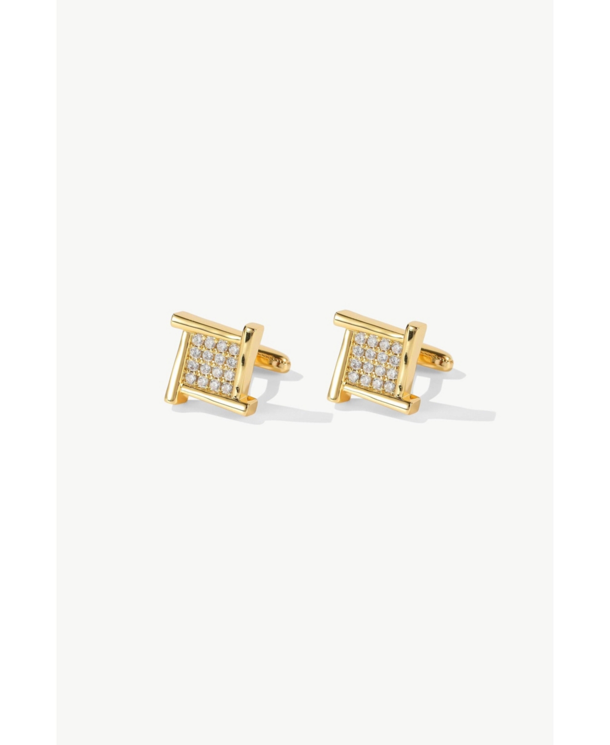 Click here for Classicharms Atlas Square Cufflinks - Gold/clear prices