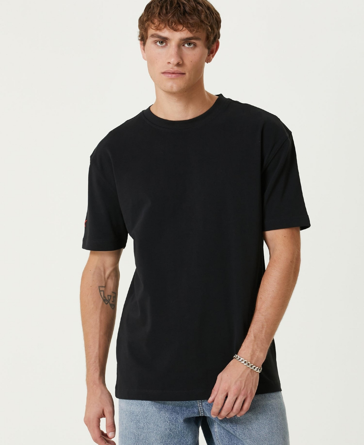 Click here for Pcfg Mens Destroyed Logo Cotton T-Shirt - Black prices