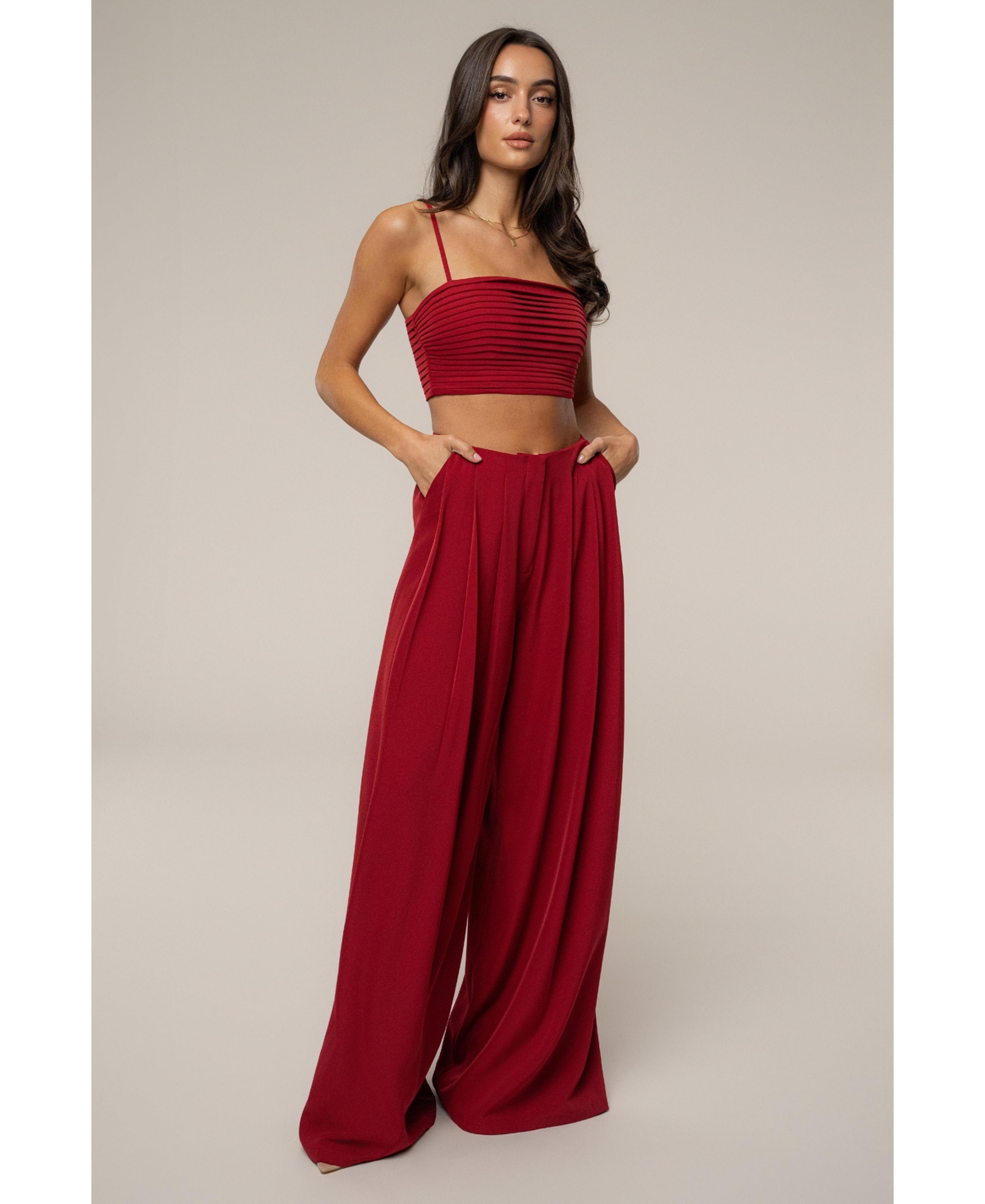 Click here for Jluxlabel Womens Serenade Pant Set - Red prices
