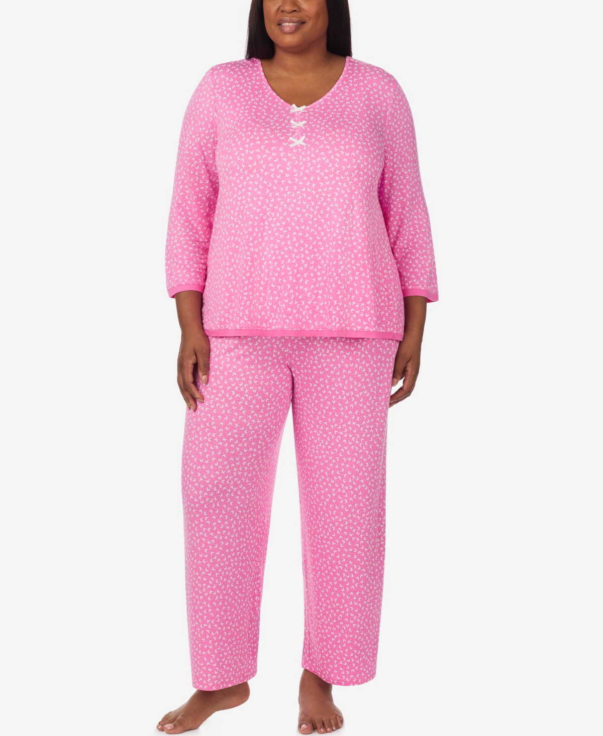 Click here for Ellen Tracy Plus Size V-Neck Top and Ankle Pajama... prices