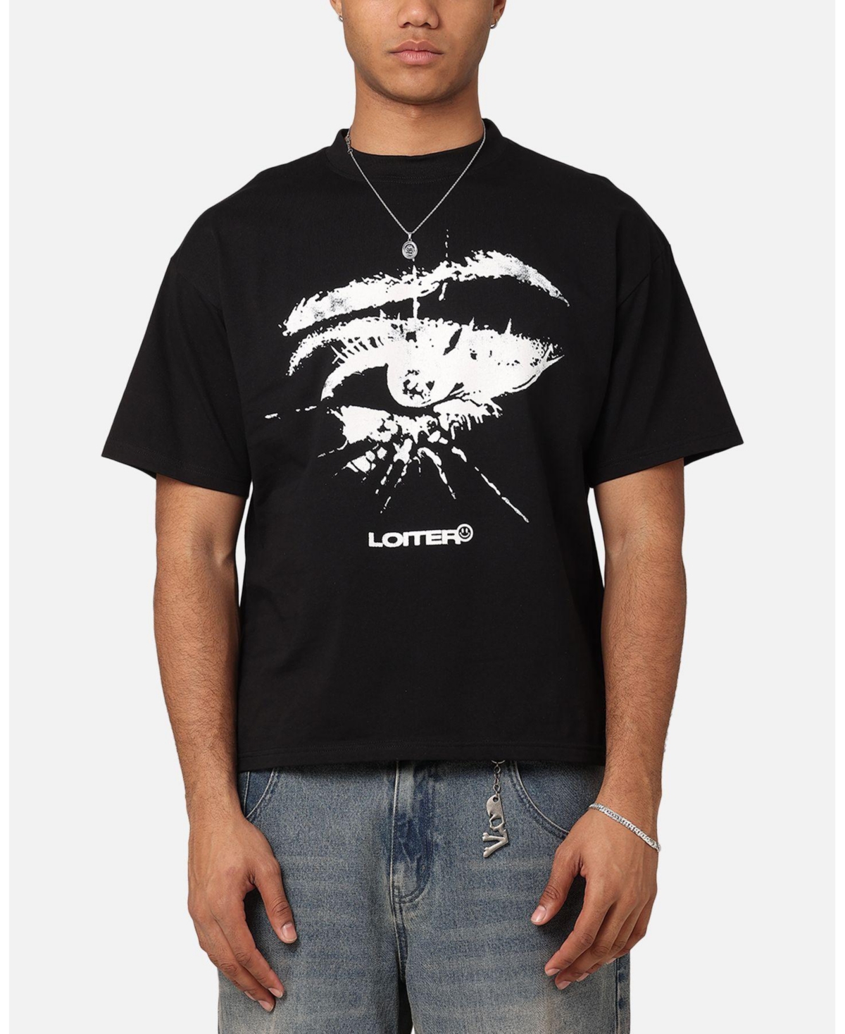 Click here for Loiter Mens Eyes Cant Lie Tee - Black prices