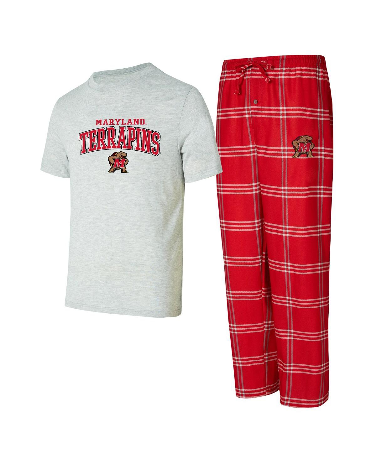 Click here for Concepts Sport Mens 2-Piece Red/Gray Maryland Terr... prices