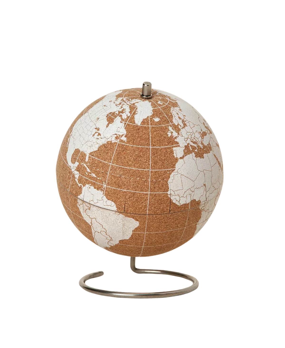 Click here for Uncommon Goods World Travelers Cork Globe - Brown prices