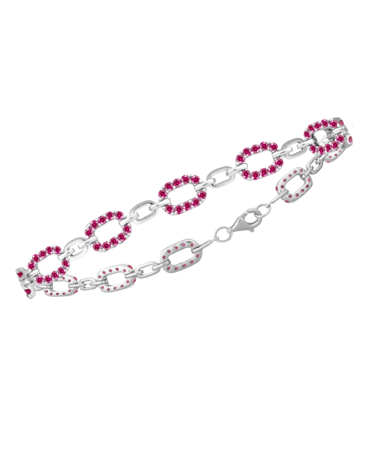 Click here for Macys Lab-Grown Ruby (2 ct. t.w.) Bracelet in Ster... prices