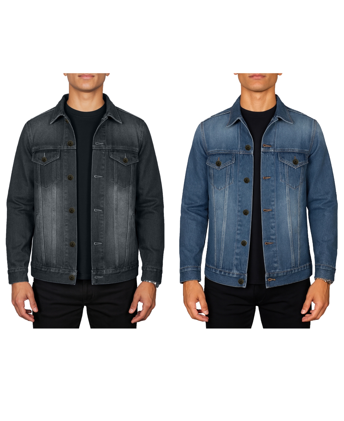 Click here for Blu Rock Mens 2-Piece Regular-Fit Classic Denim Ja... prices