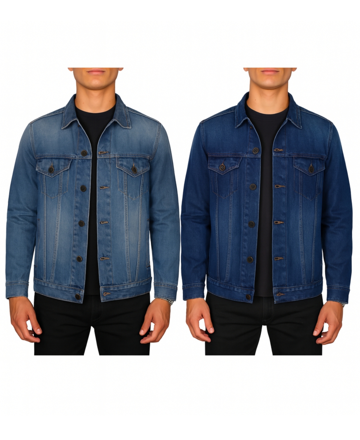 Click here for Blu Rock Mens 2-Piece Regular-Fit Classic Denim Ja... prices