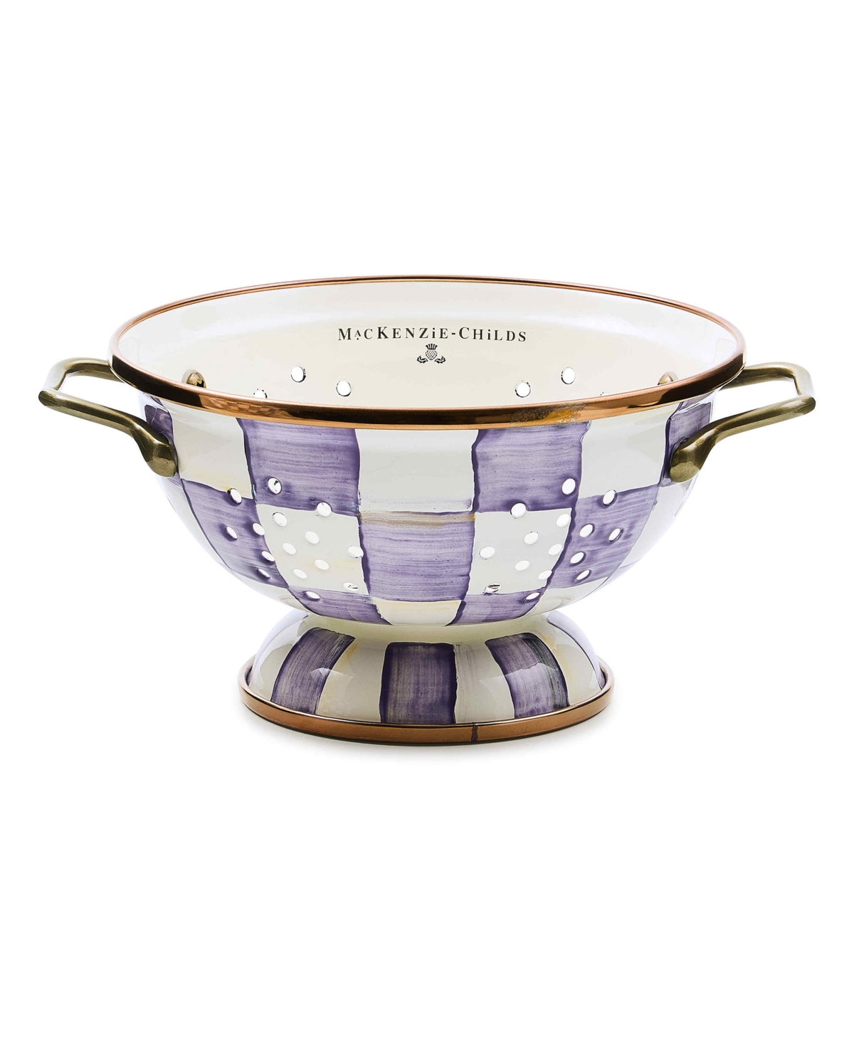 Click here for MacKenzie-Childs Violet Check Handmade Small Colan... prices