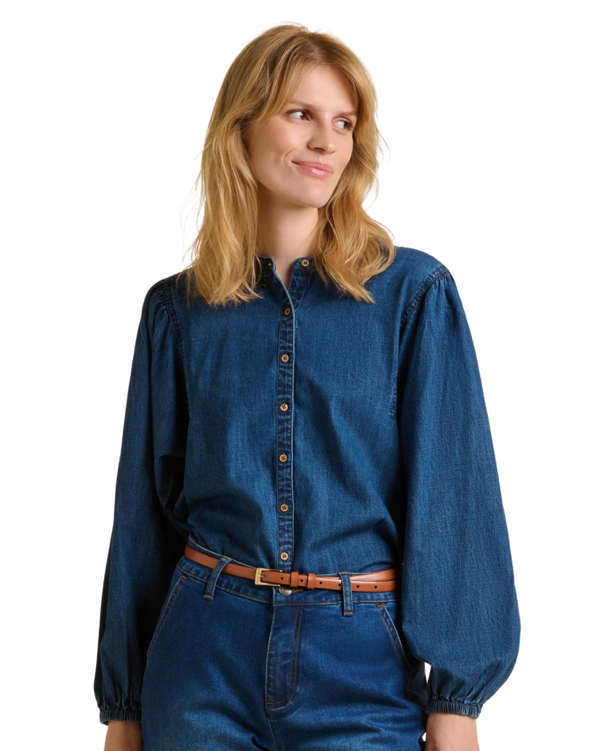 Click here for Brakeburn Womens Auri Long Sleeve Round Neck Denim... prices