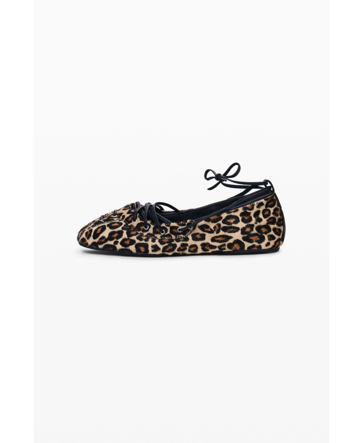 Click here for Desigual Womens Leather print ballerina - Brown prices