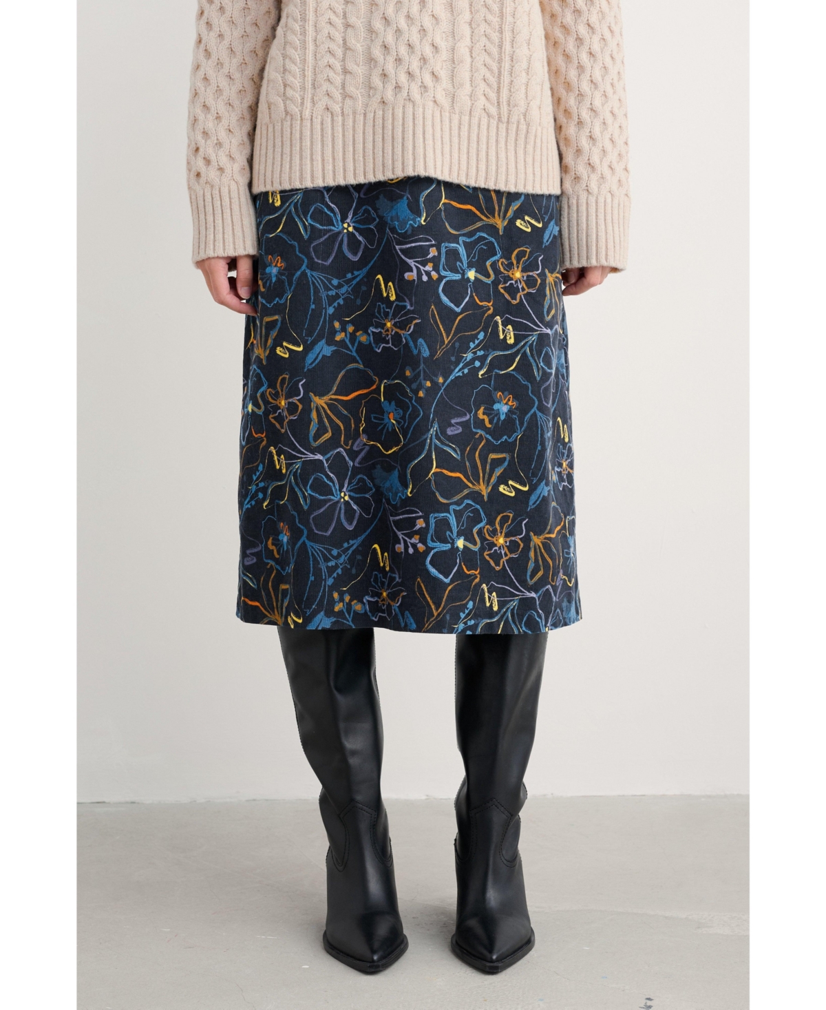 Click here for Seasalt Cornwall Forest View Skirt - Drawn floral... prices