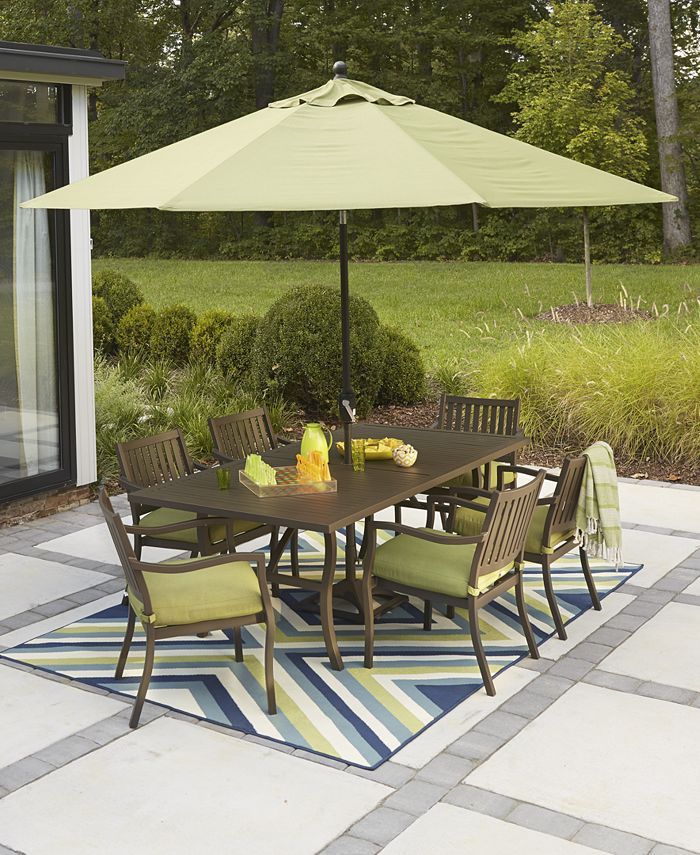 Furniture CLOSEOUT! Aluminum 84" x 42" Outdoor Dining Table, Created ...