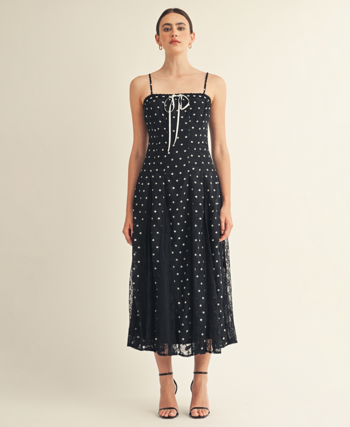 Click here for Arose Studio  Inc Womens Square Neck Ribbon Detail... prices