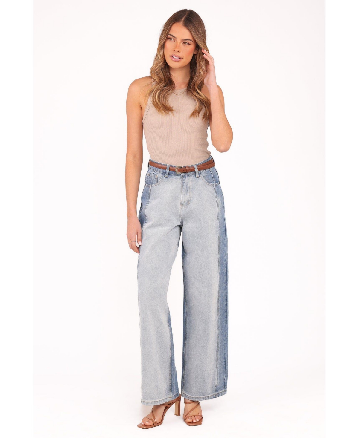 Click here for Petal and Pup Womens Yuri Wide Leg Jeans - Two ton... prices