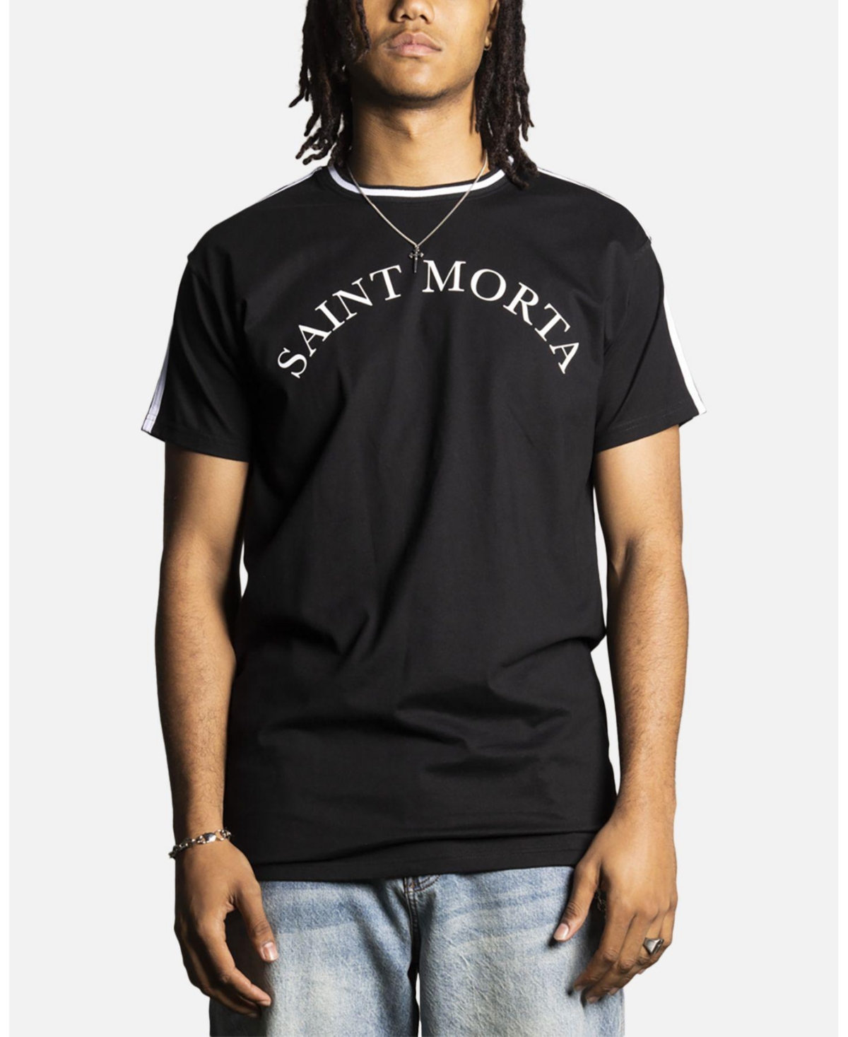 Click here for Saint Morta Mens College Lafayette T-Shirt  Black-... prices