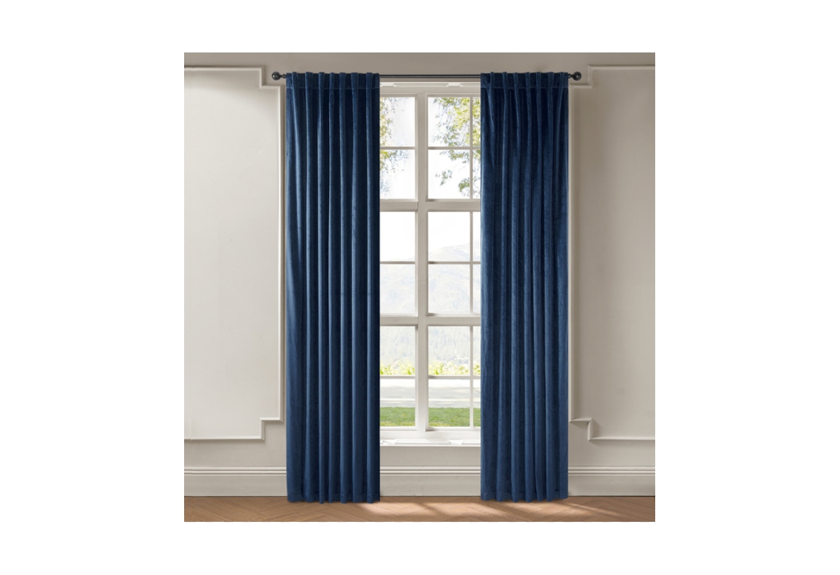 Click here for Z Gallerie Adair Solid Velvet Curtain - Black prices