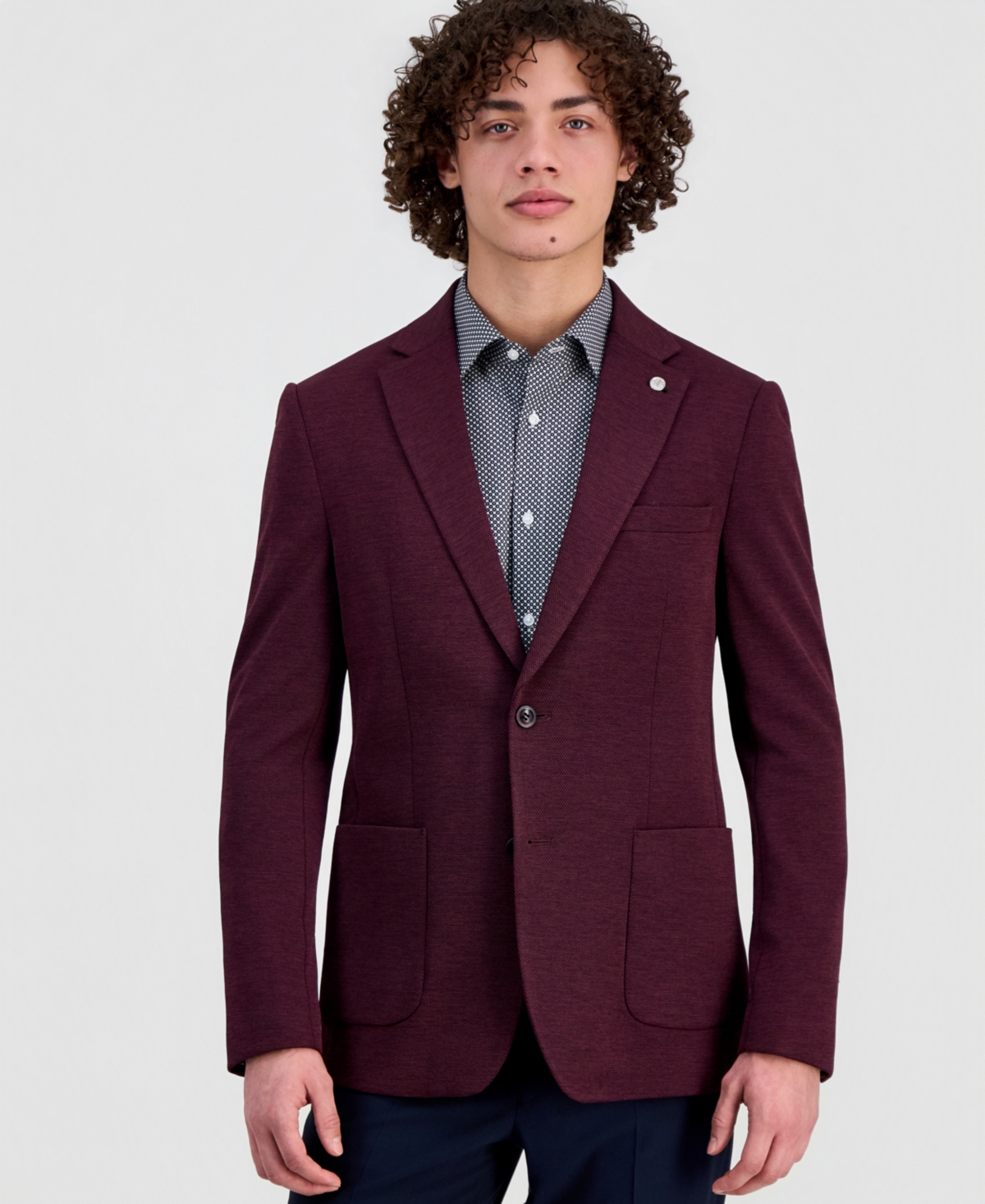 Click here for Tom Baine Mens Slim-Fit Waffle Stretch Sport Coat... prices