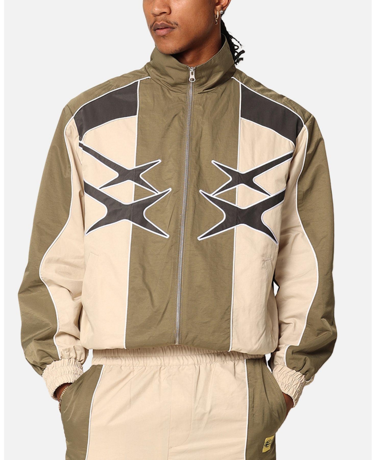 Click here for Loiter Mens Paradise Track Jacket - Beige/Khaki prices