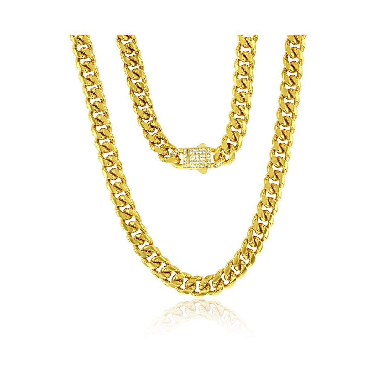 Click here for Metallo Stainless Steel Miami Cuban Cz Lock Neckla... prices