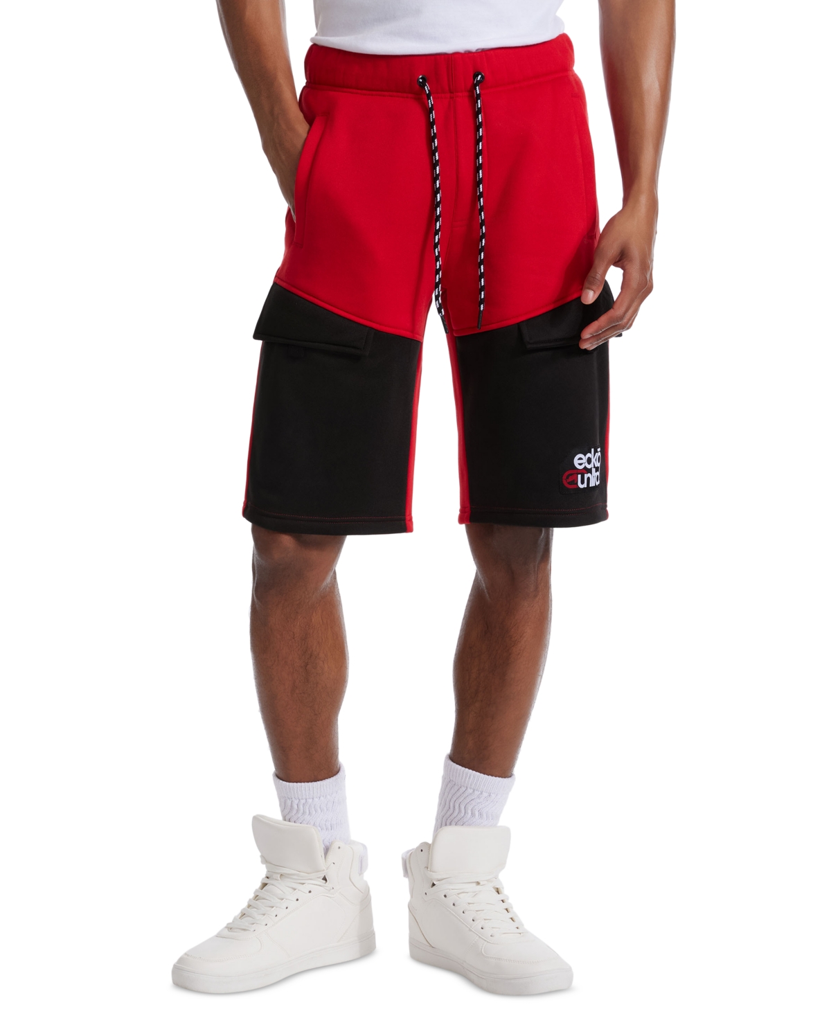 Click here for Ecko Unltd Mens Big Flap Color-Block Cargo Shorts... prices