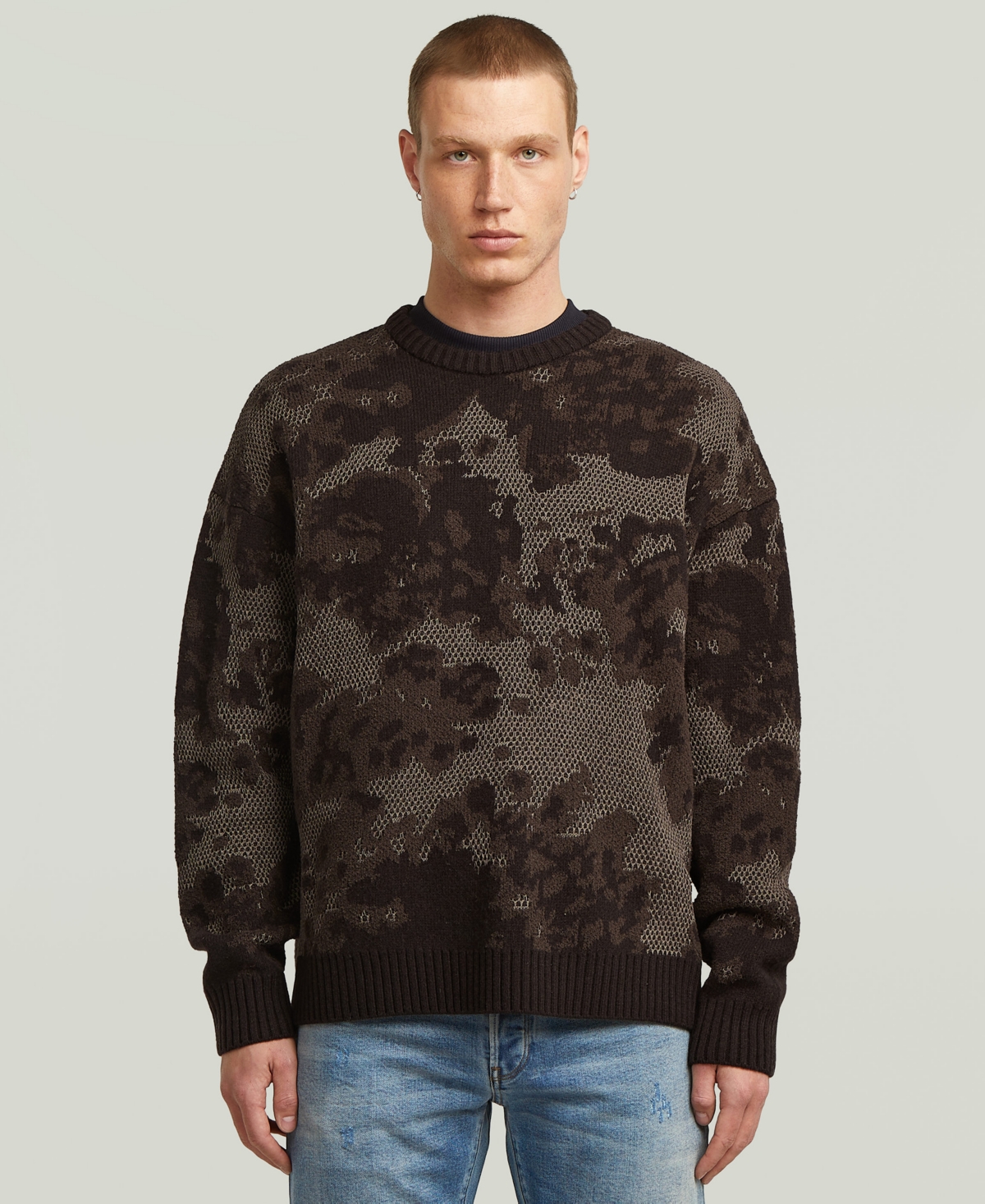 Click here for G-Star Raw Mens Camo Jacquard Knit Sweater - Turf... prices