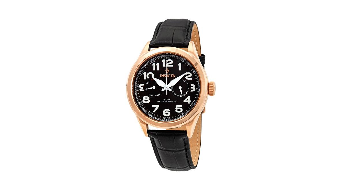 Click here for Invicta Mens 11742 Vintage Quartz 3 Hand Black Dia... prices