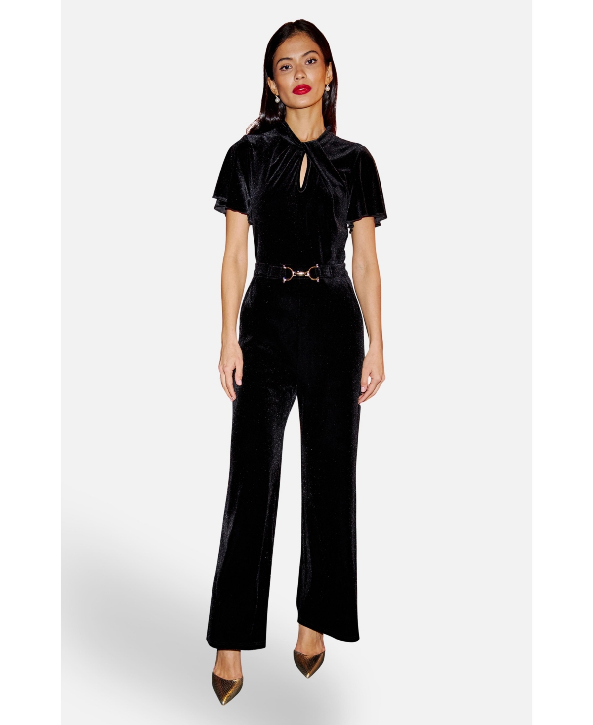 Click here for Yumi Womens Check Wrap Skirt With Buckle - Black prices