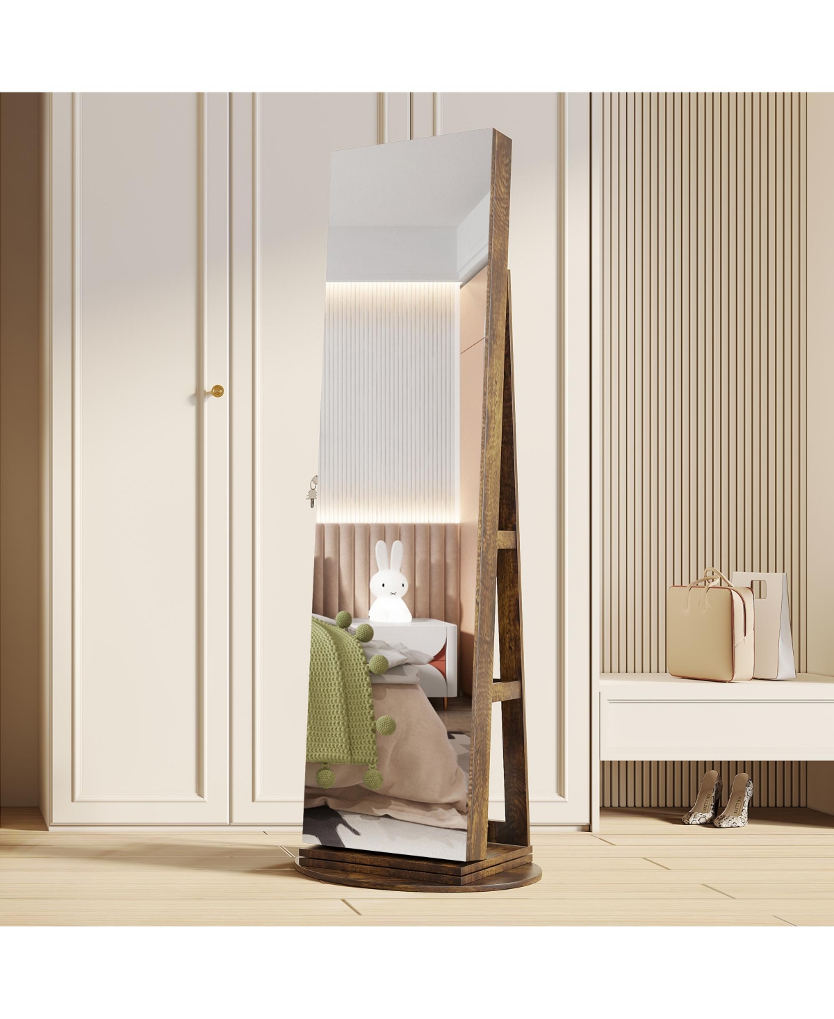 Click here for Vlsrka 360° Swivel Free-Standing Jewelry Armo... prices