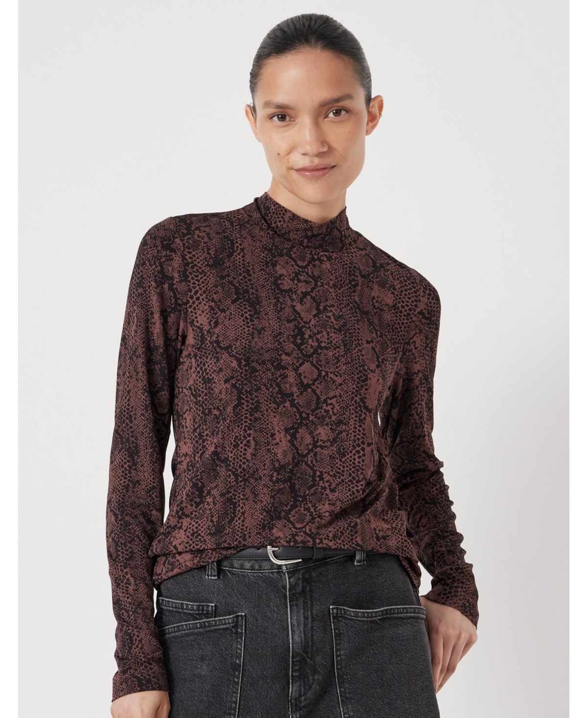 Click here for Hush Womens Printed Long Sleeve Top - Snake print... prices