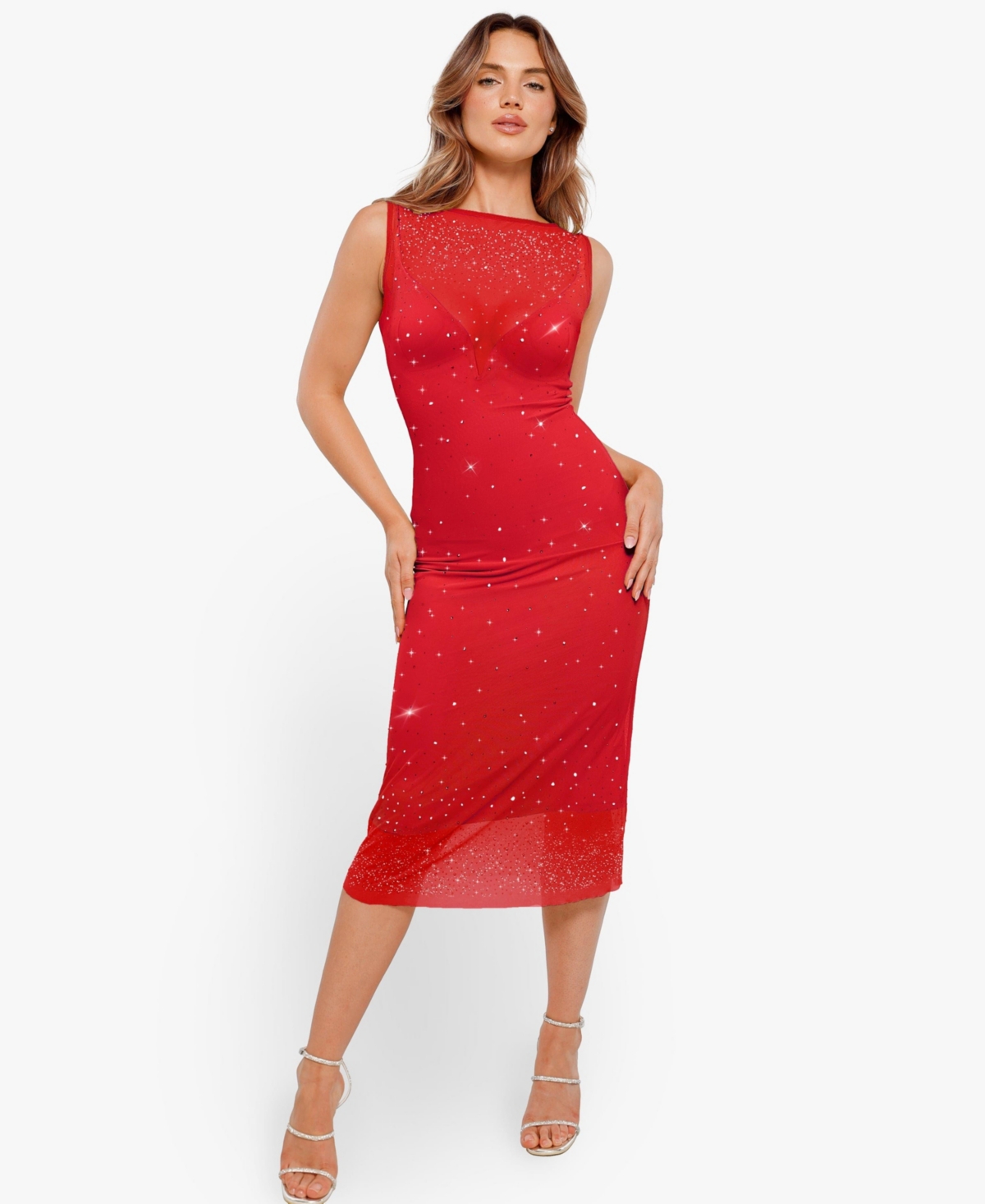 Click here for Popilush Womens Shapewear Two-in-One Heat-Set Crys... prices