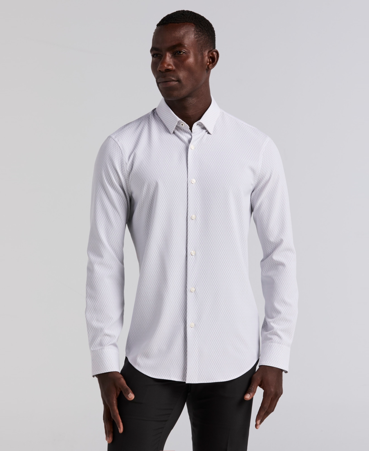 Click here for Perry Ellis Mens Slim-Fit Diamond Geo Print Shirt... prices