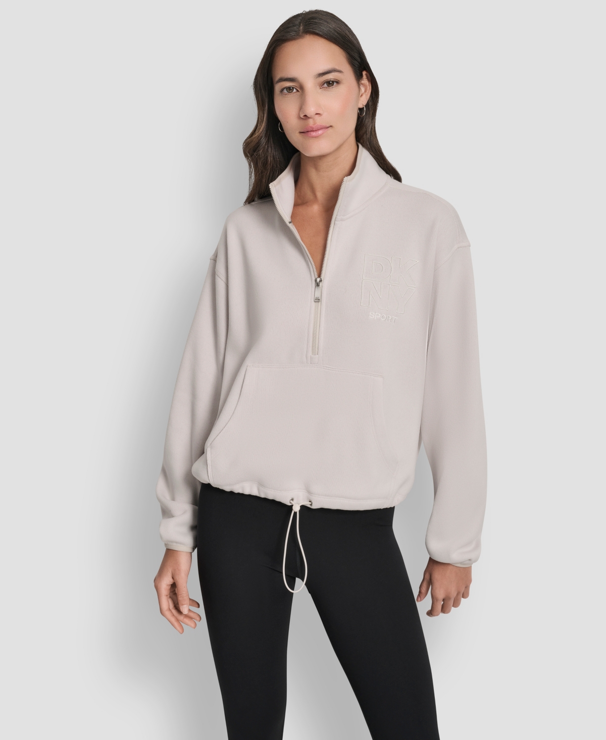 Click here for Dkny Womens Half-Zip Long-Sleeve Sweater - Oat prices