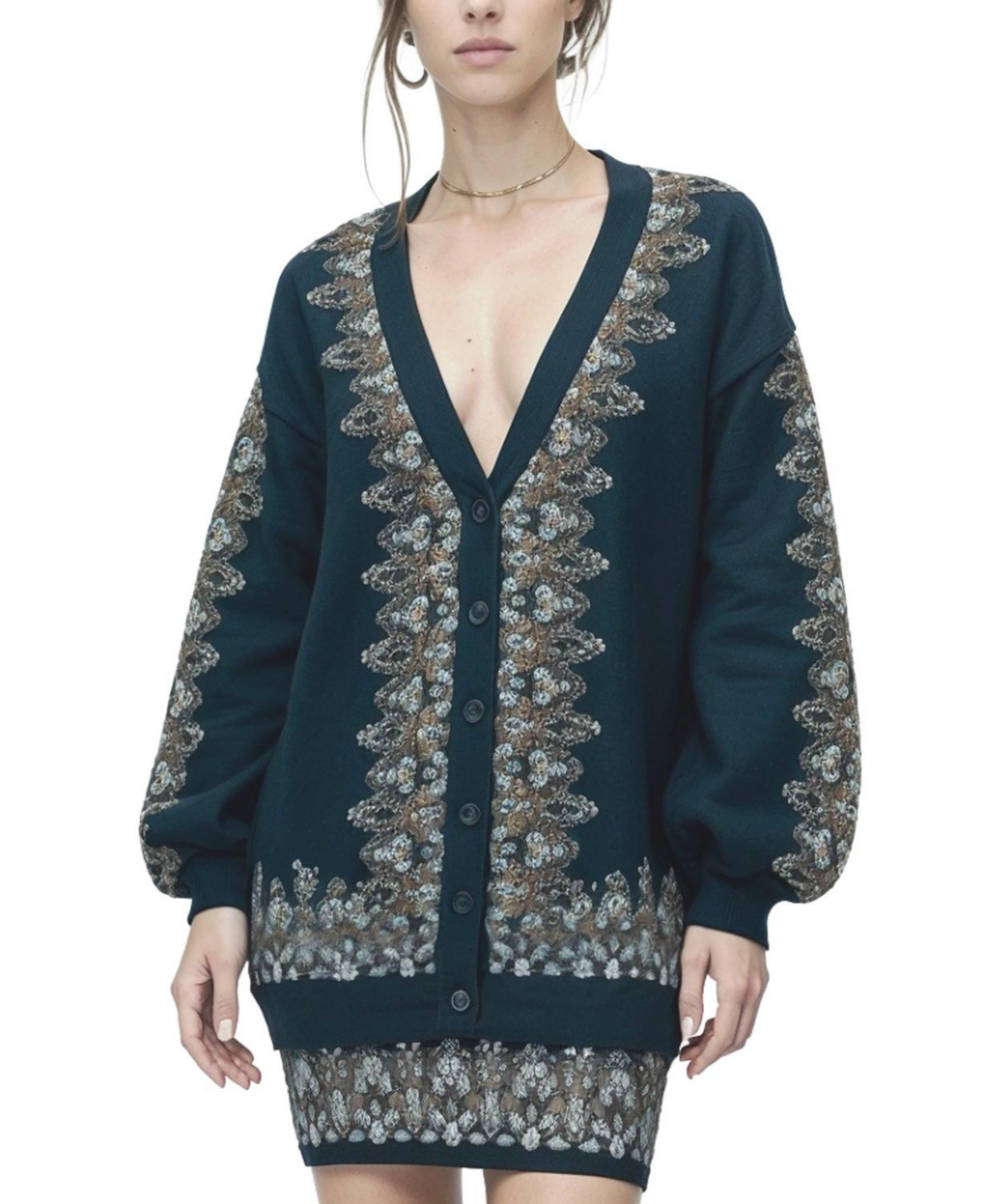 Click here for West Of Womens Jocelyn Cardigan - Claire scarf pri... prices