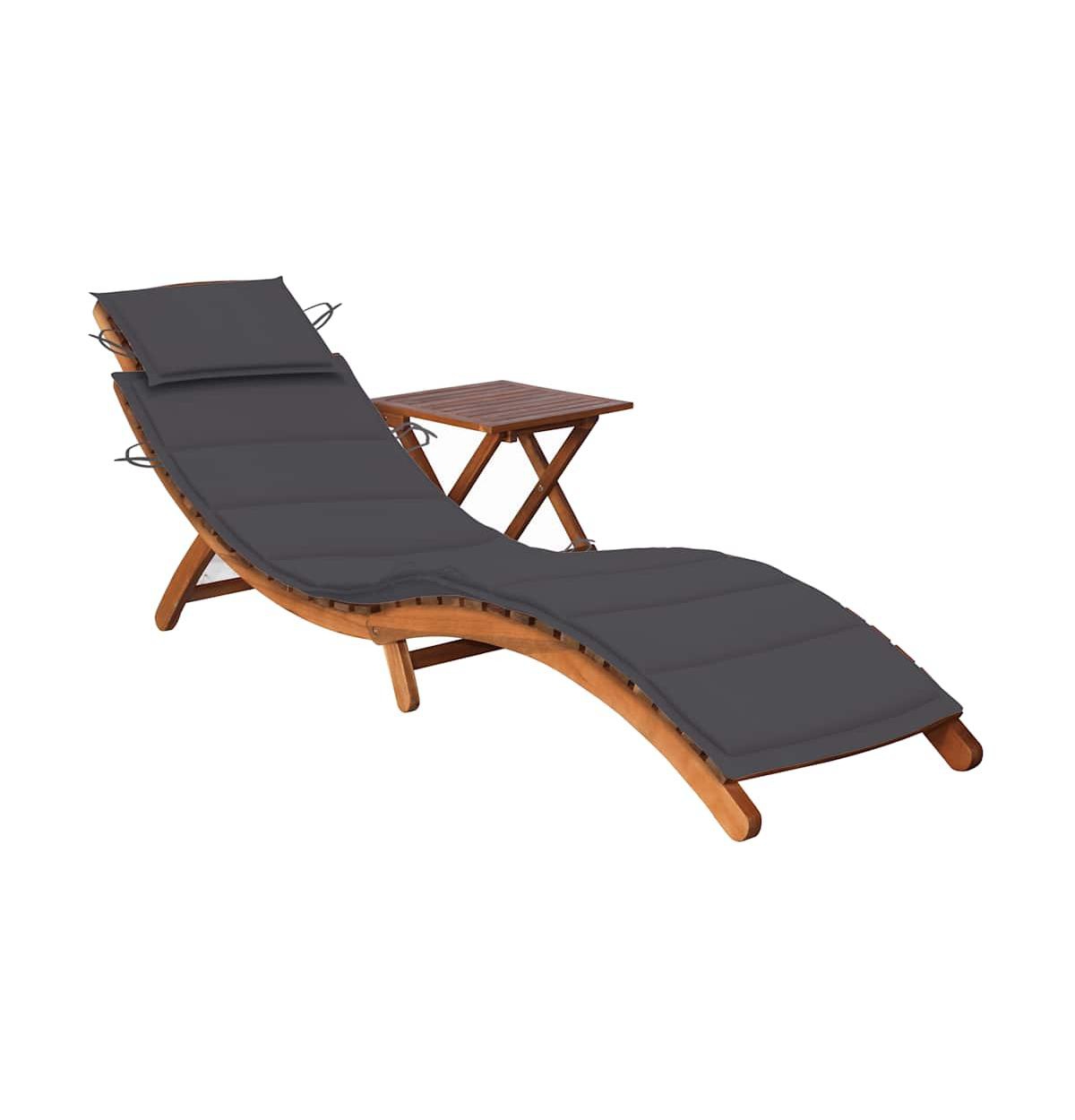 Click here for vidaXL Table Natural wood Solid Acacia Sunlounger prices