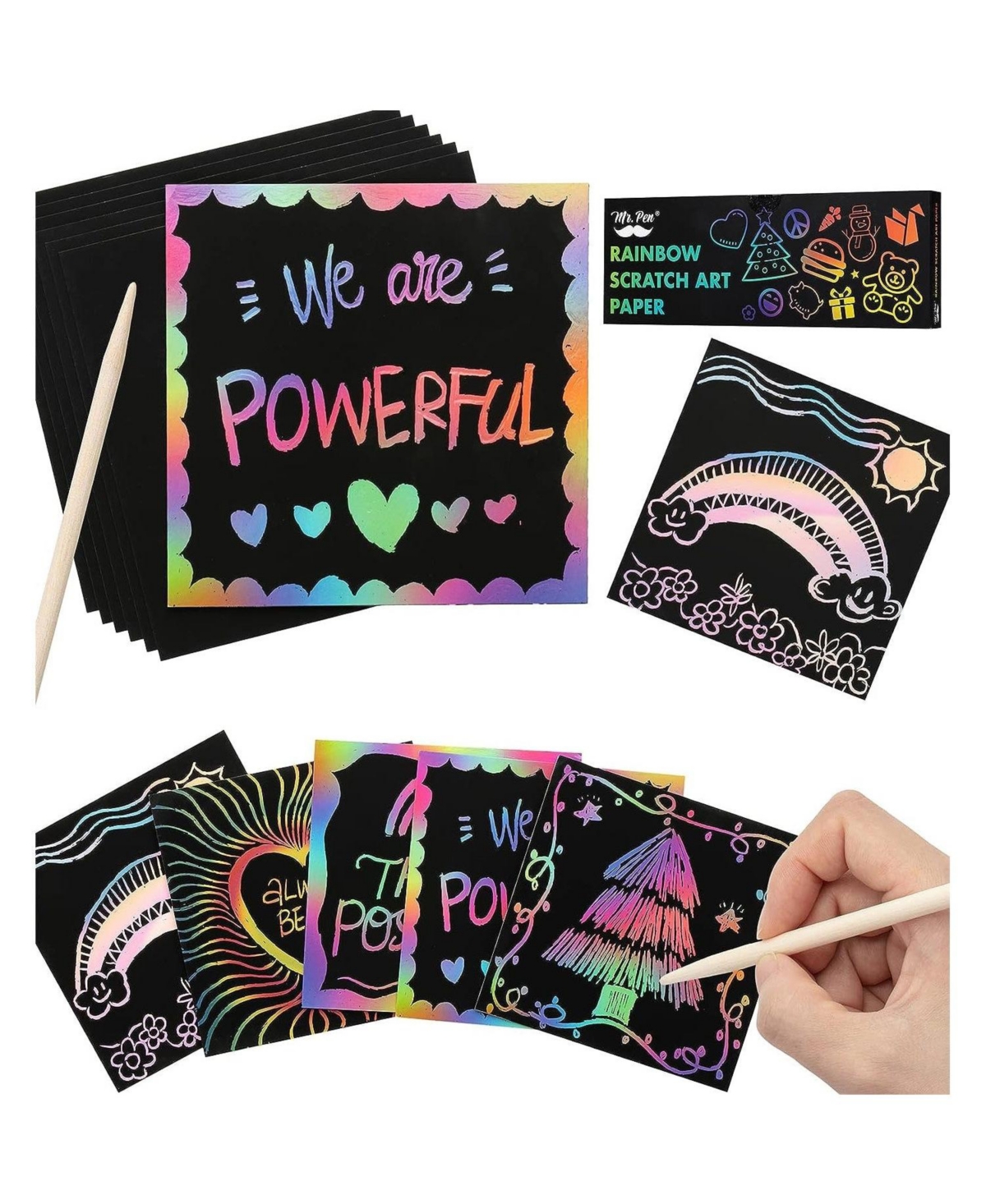 Click here for Mr. Pen Scratch Art for Kids with Wooden Stylus  1... prices