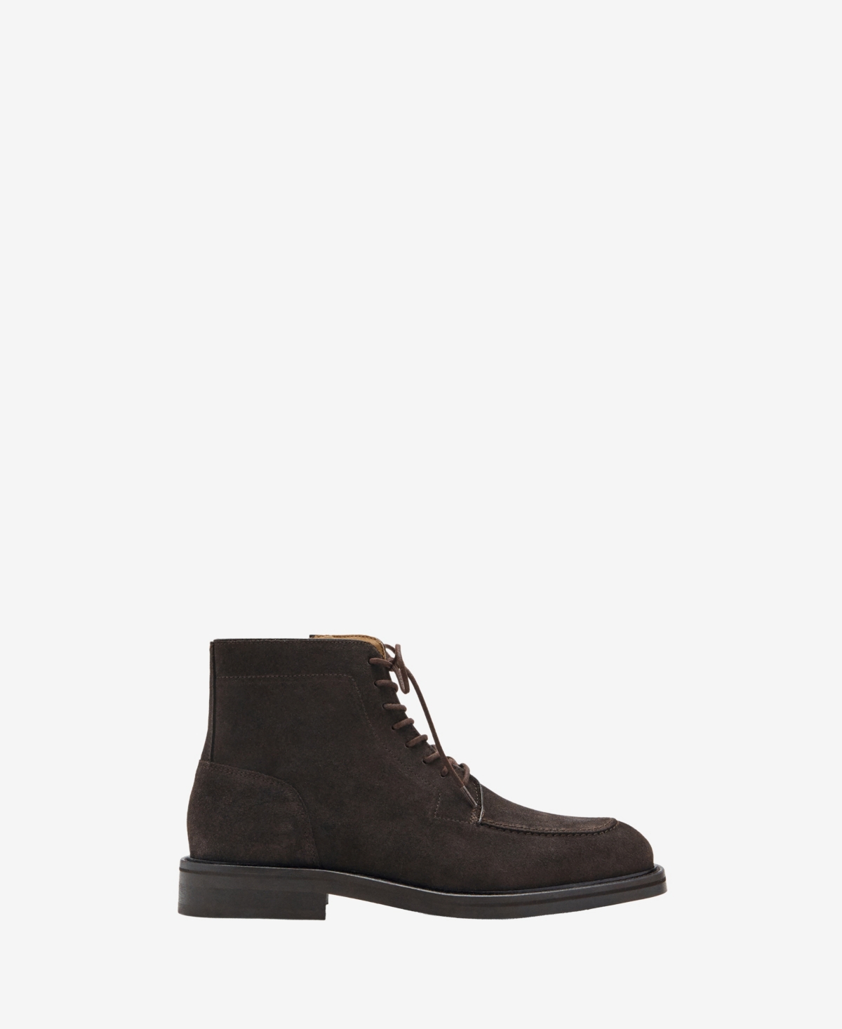 Click here for Mango Mens Lace-Up Leather Ankle Boots - Brown prices