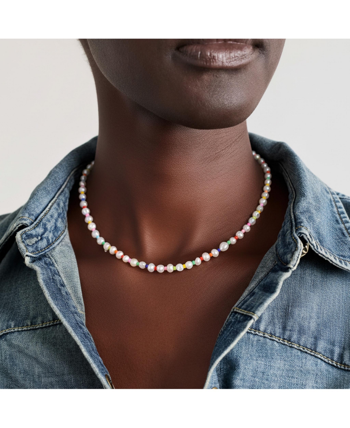 Click here for 18K Gold Plated & Freshwater Pearls Amber Rainbow... prices