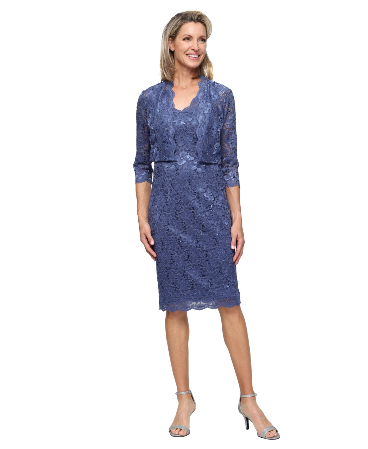 Click here for Sl Fashions Petite Bolero V-Neck Jacket with Dress... prices