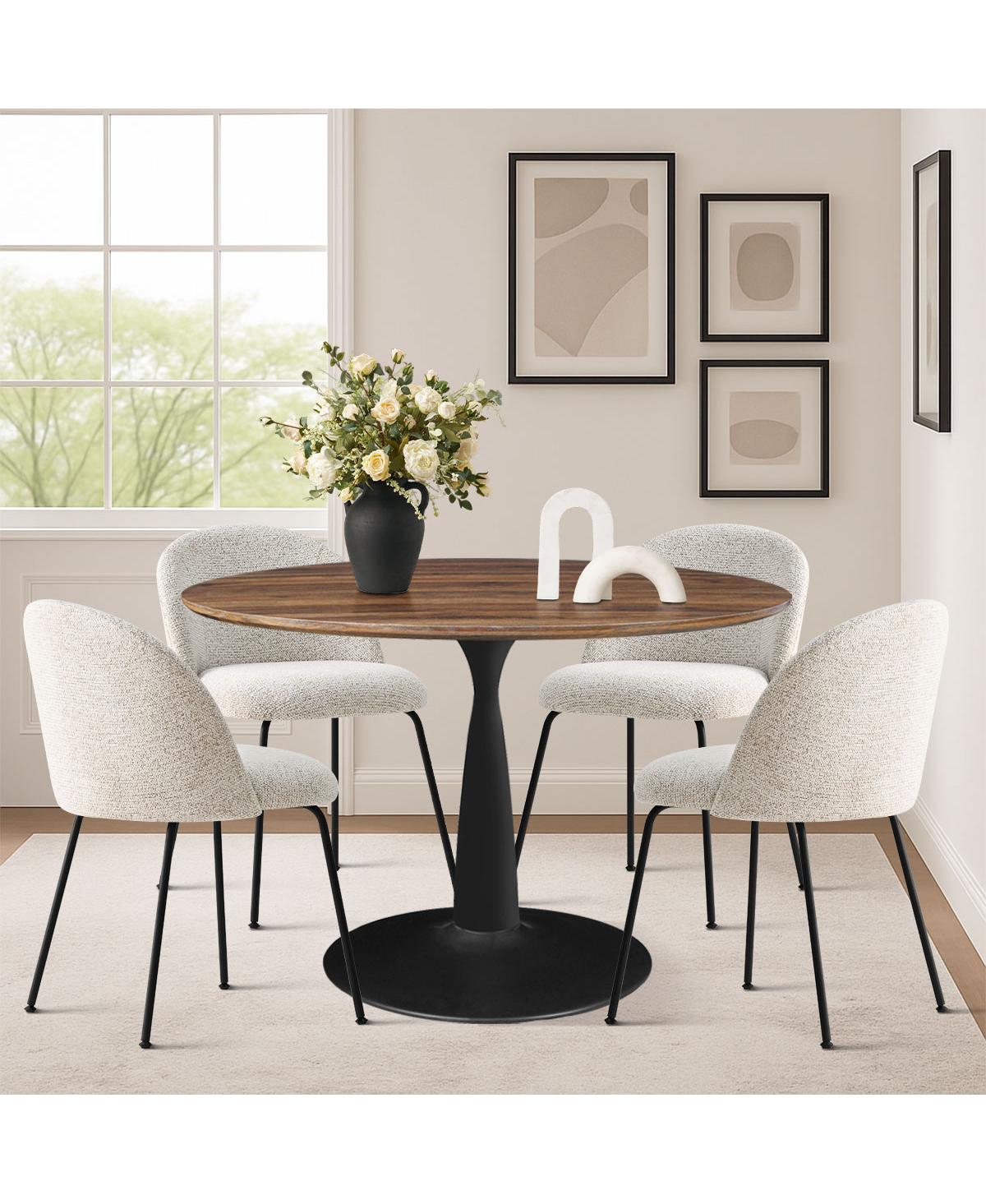 Click here for Maison Boucle 5-Piece Dining Set – Round Wa... prices