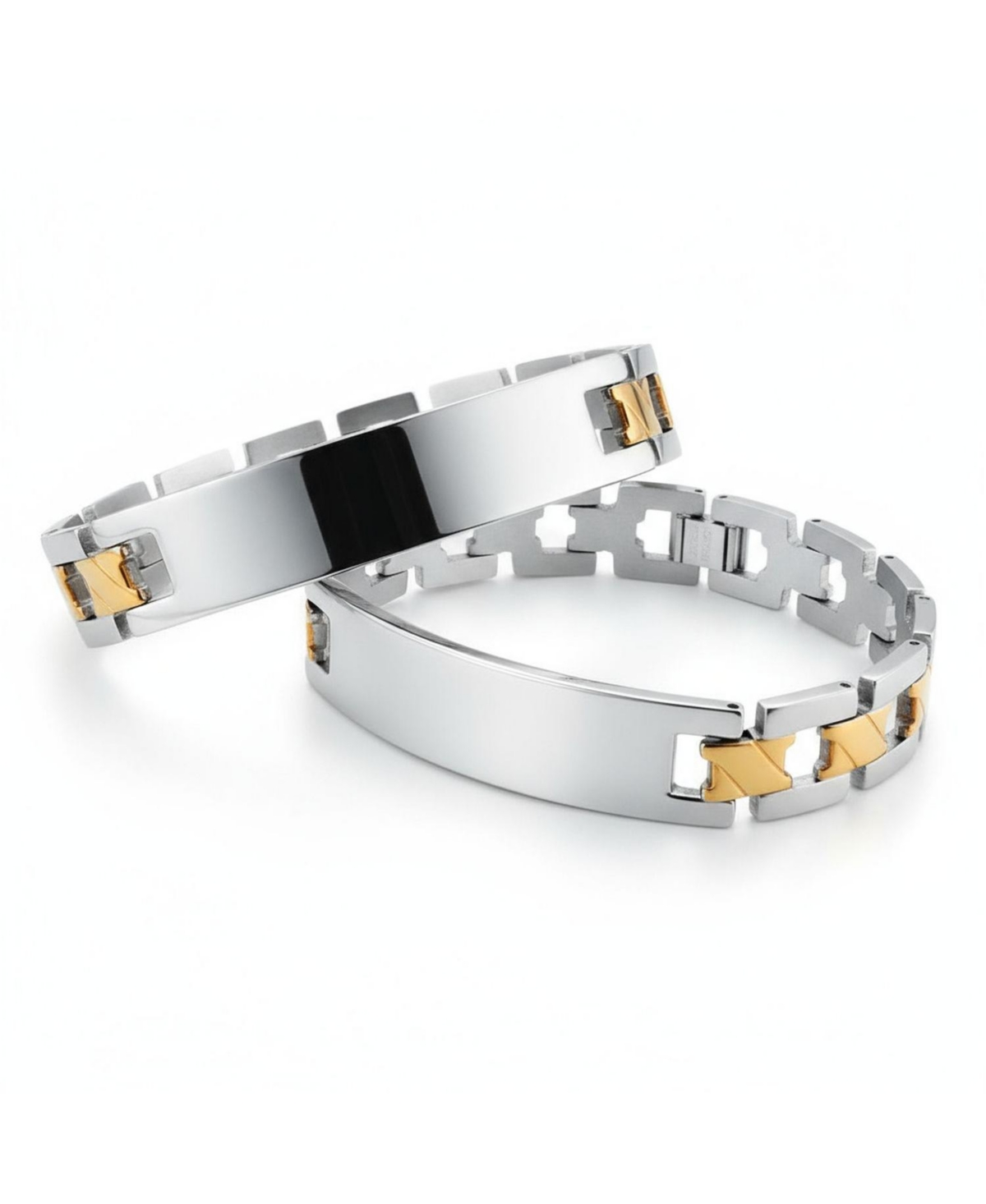 Click here for Bling Jewelry Set of 2 Name Bar Id Bracelet Cross... prices