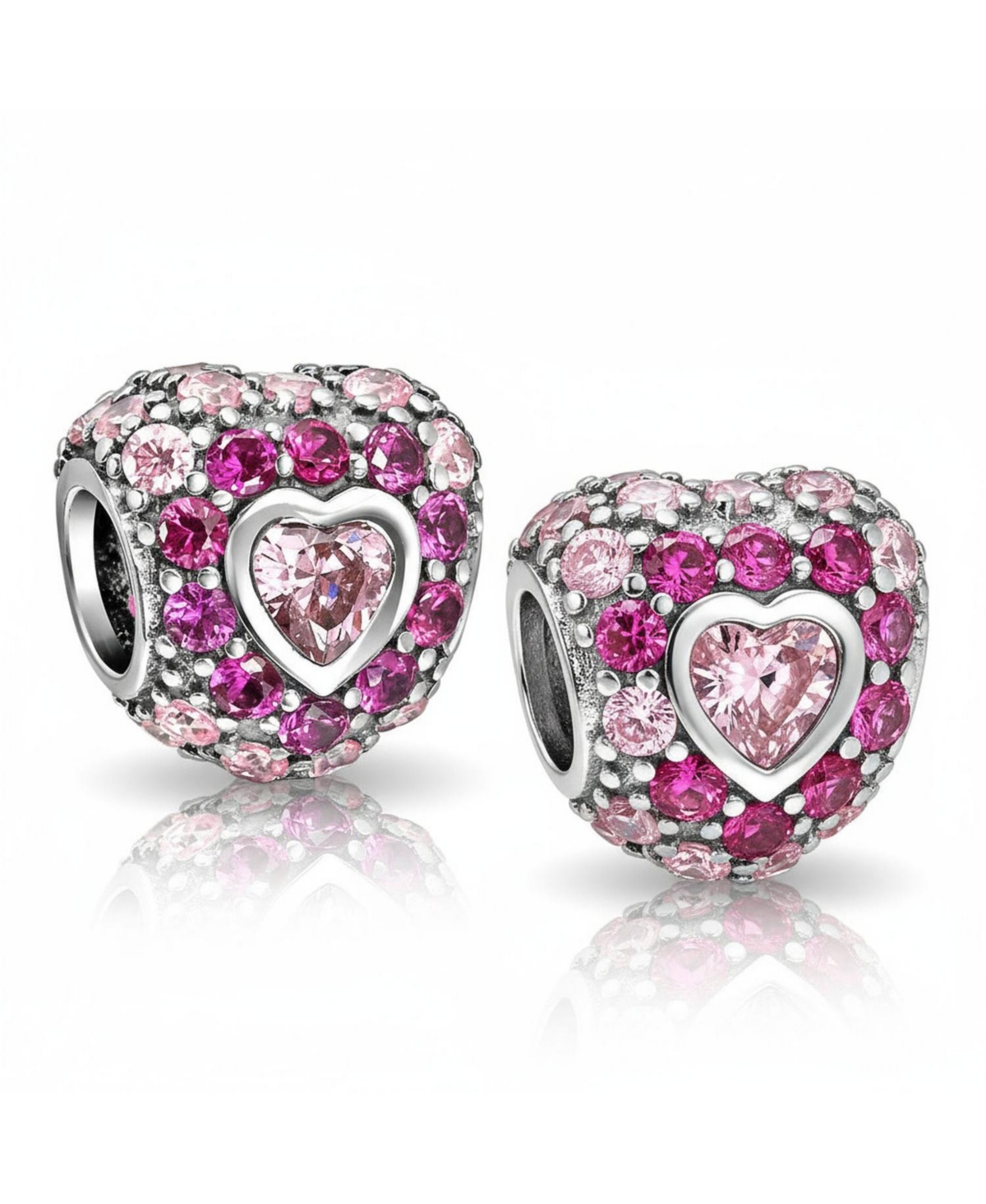Click here for Bling Jewelry Set of 2 Hot Pink Fuchsia Cubic Zirc... prices
