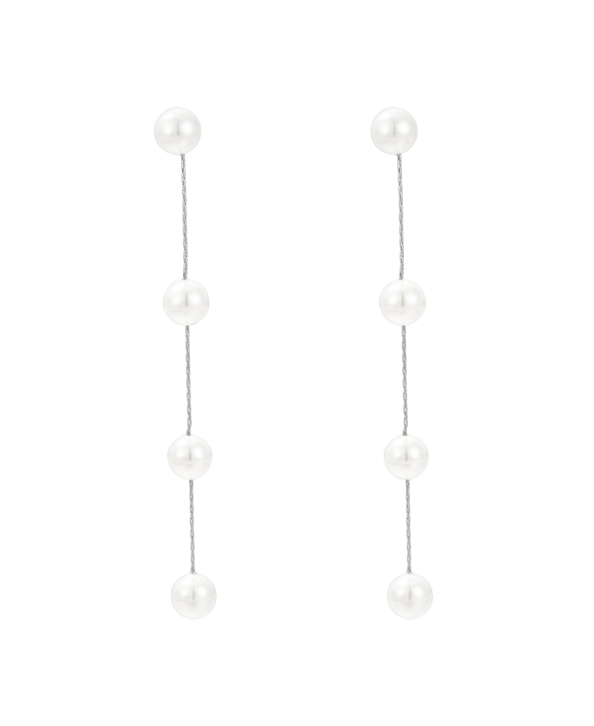 Click here for Luna Pearl Drop Earrings - Silver prices