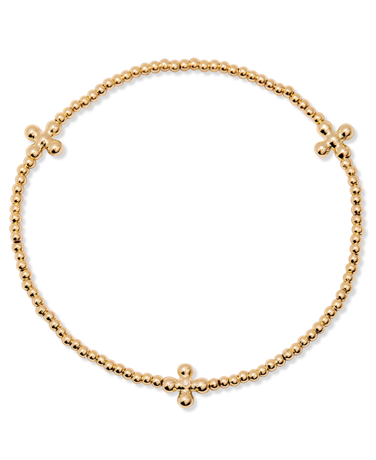 Click here for brook & york Rylee Beaded Cross Bracelet - Gold prices