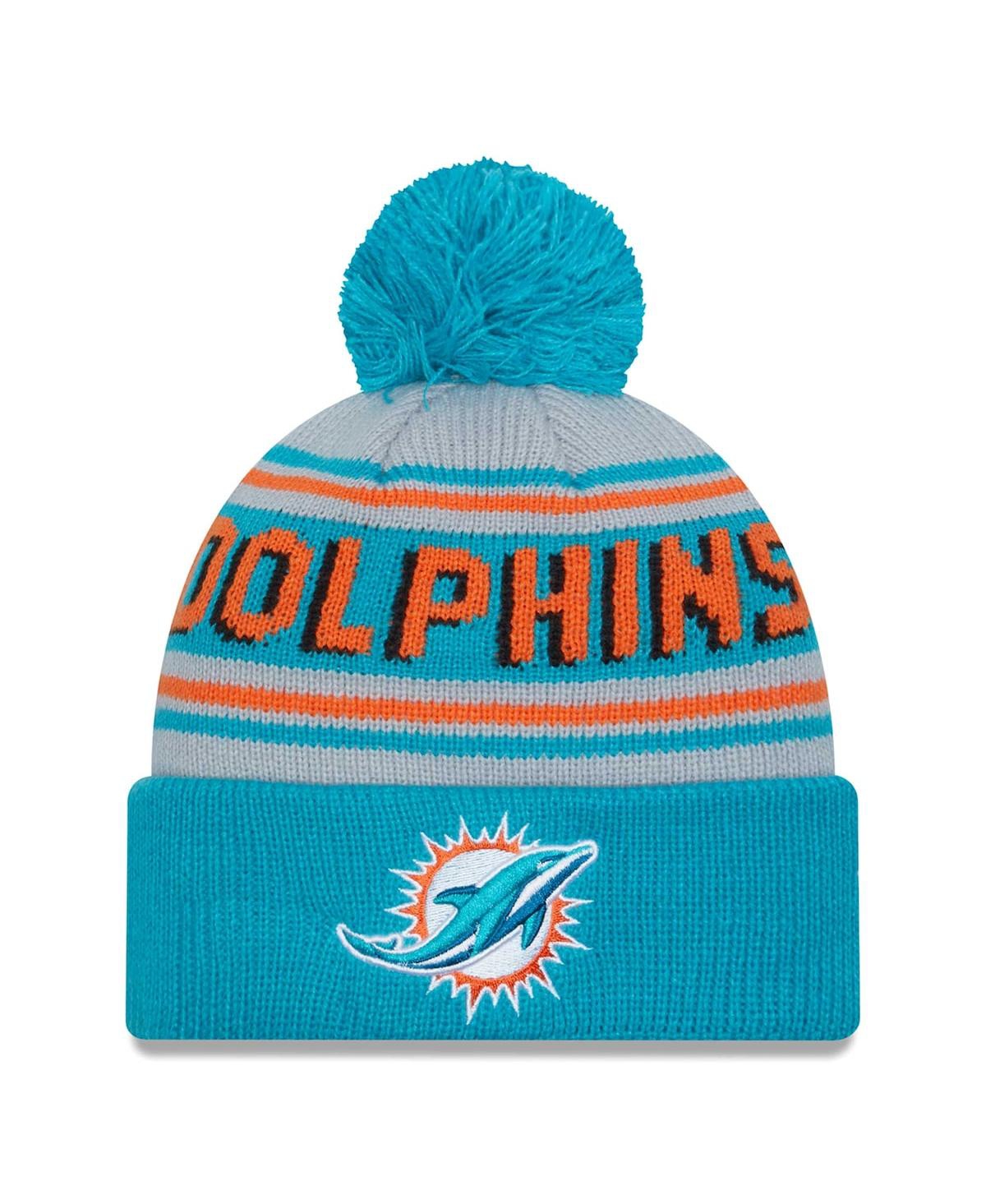 Click here for Mens Aqua Miami Dolphins Main Cuffed Knit Hat with... prices