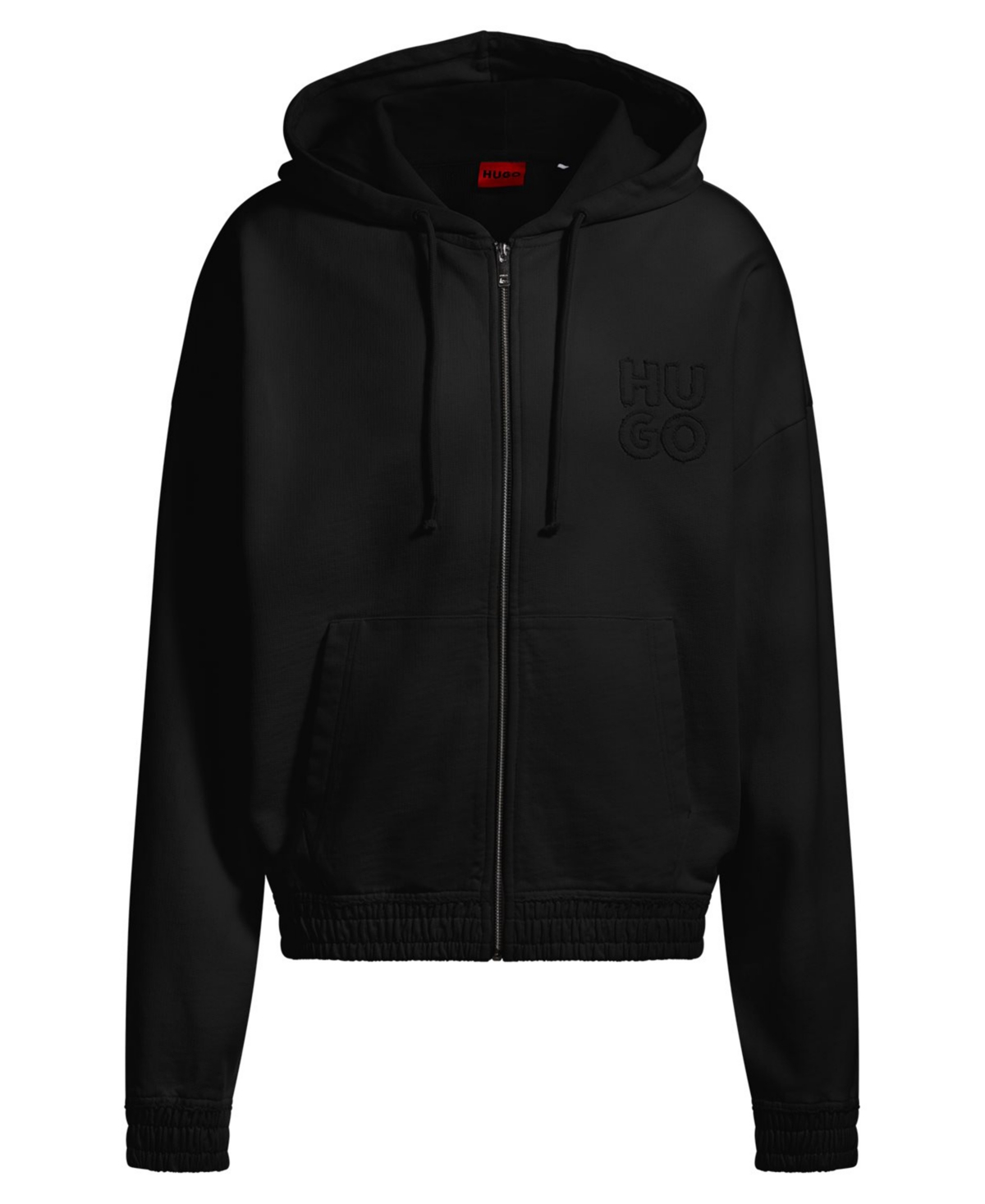 Click here for Hugo Boss Mens Dulongo Zip-Up Hoodie - Black prices