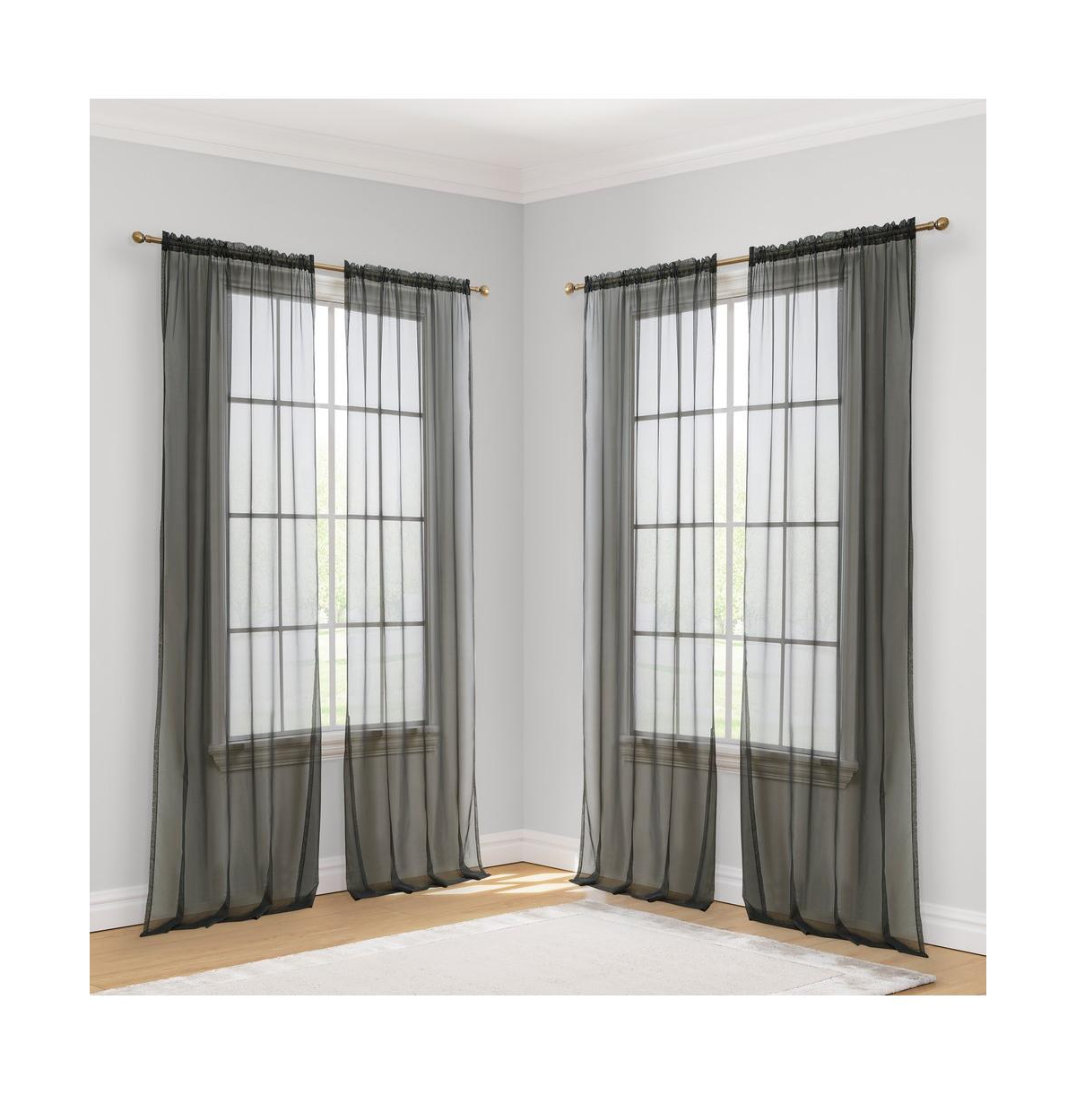 Click here for Hlc.me Essentials Sheer Voile Window Treatment Rod... prices