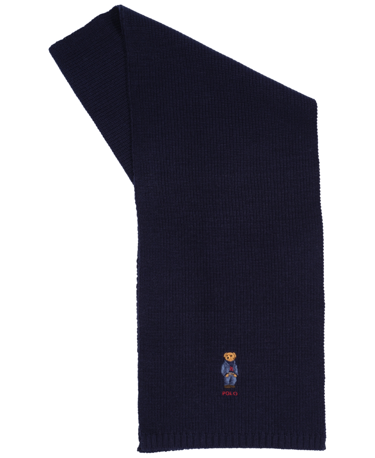 Click here for Polo Ralph Lauren Mens Solid Denim Bear Scarf - Cl... prices