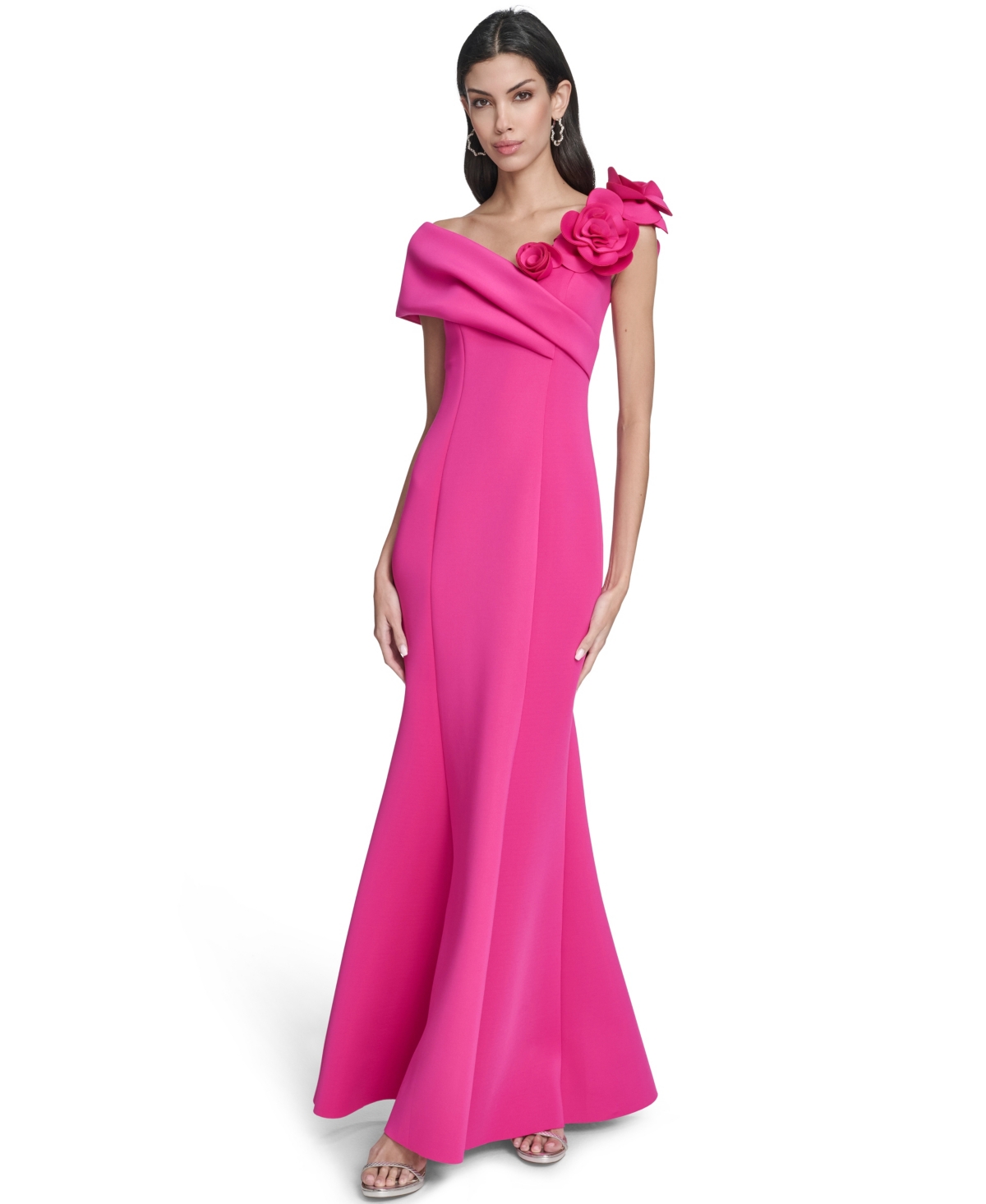 Click here for Eliza J Womens Off-The-Shoulder Gown - Pink prices