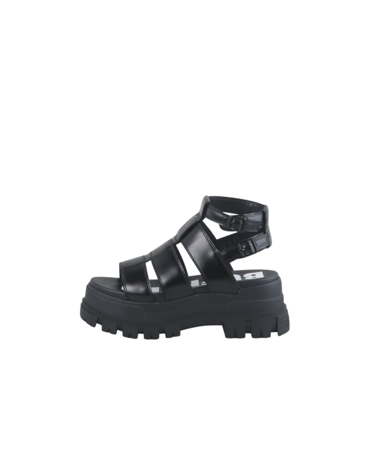 Click here for Buffalo Boots Aspha Gld Platform Sandal - Black prices